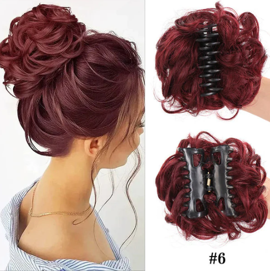 Women’s Clip-On Bun Hair Extension with Claw Clip – Stylishoe