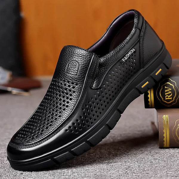Breathable business casual men's leather shoes – Stylishoe