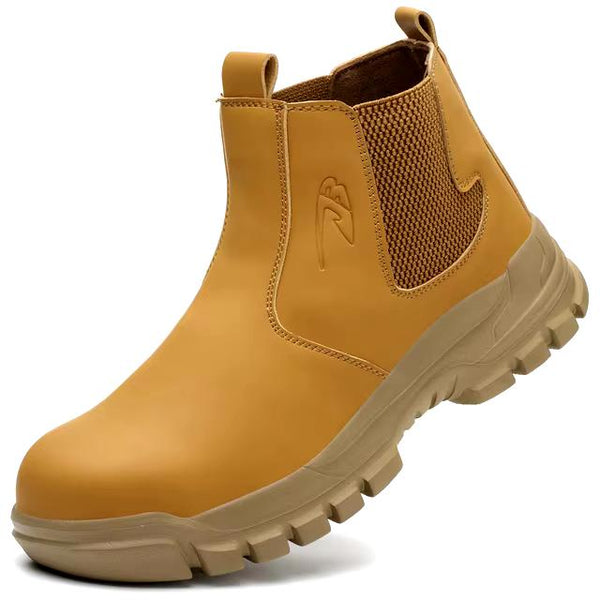 Men's Waterproof Steel Toe Safety Boots – Anti-Impact & Puncture-Resis ...
